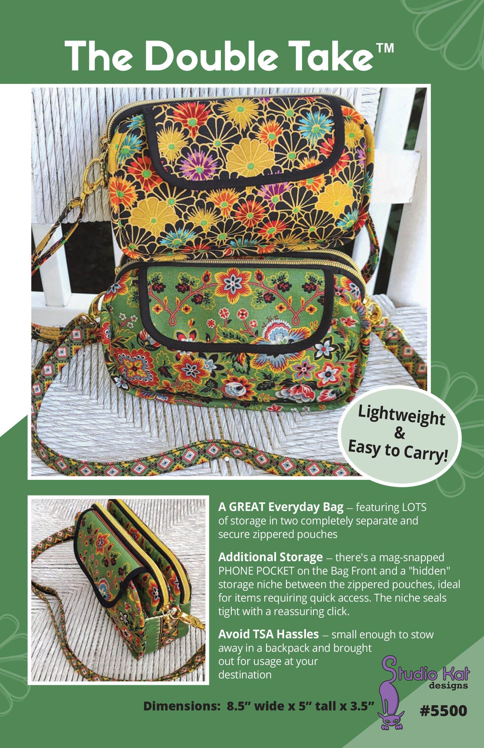 "The Double Take" Bag Pattern - Studio Kat Designs – The Quilted Cow NW ...